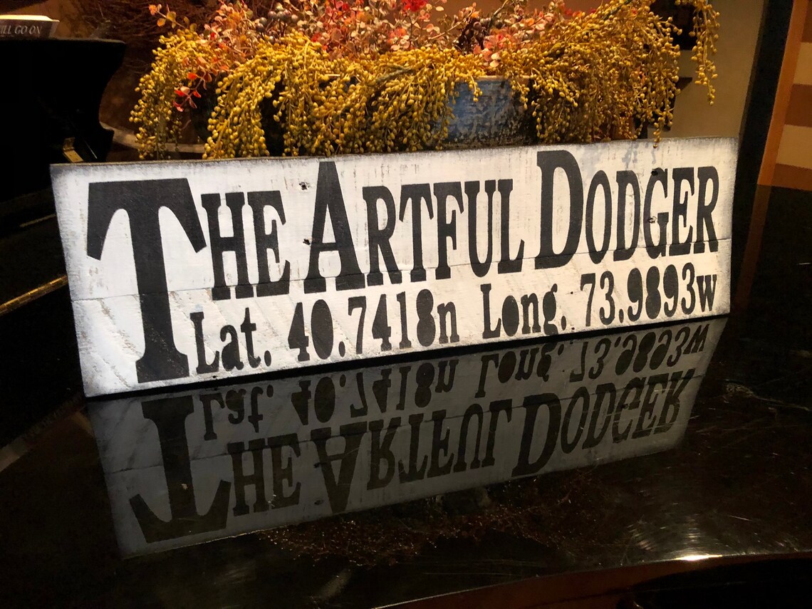 Large Town Sign Your City Made to Order GPS Coordinates Sign - Etsy