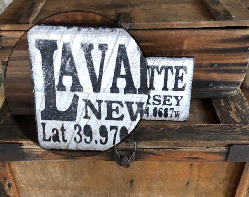 Lavallette New Jersey Personalized GPS Sign Unique Beach Wall | Etsy