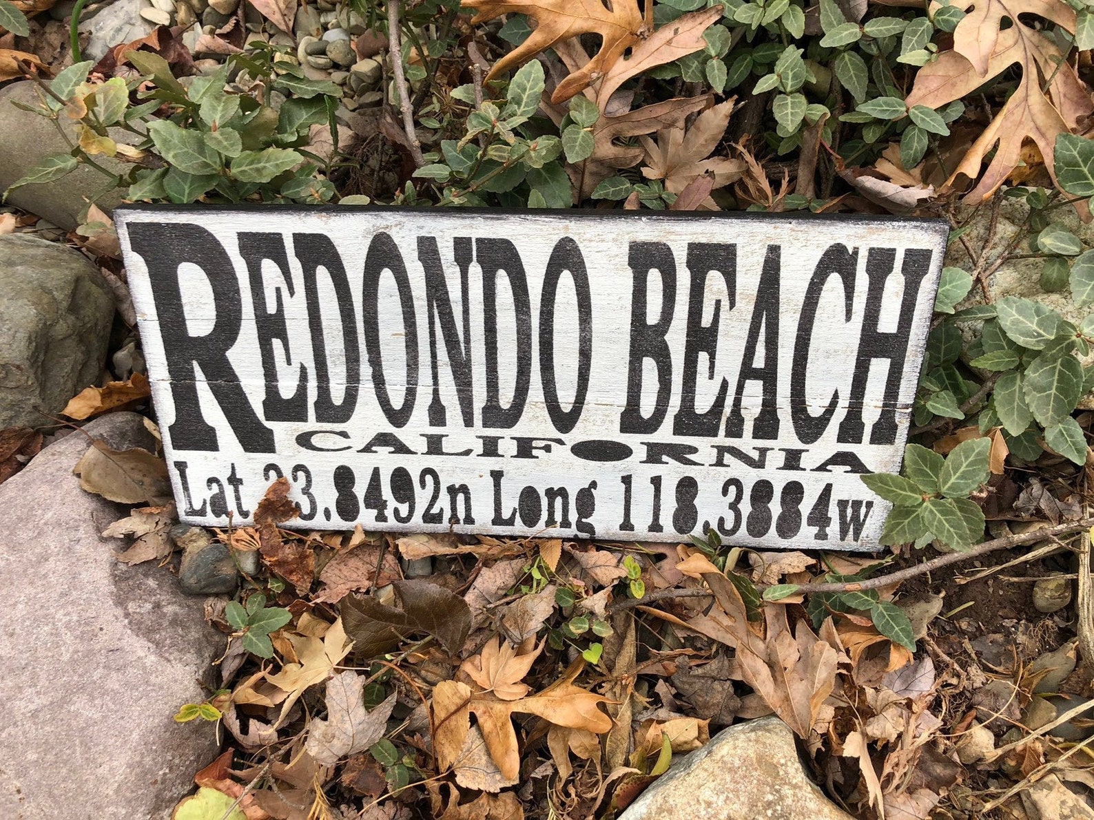 Redondo Beach California Sign Town Sign Latitude Longitude - Etsy.de