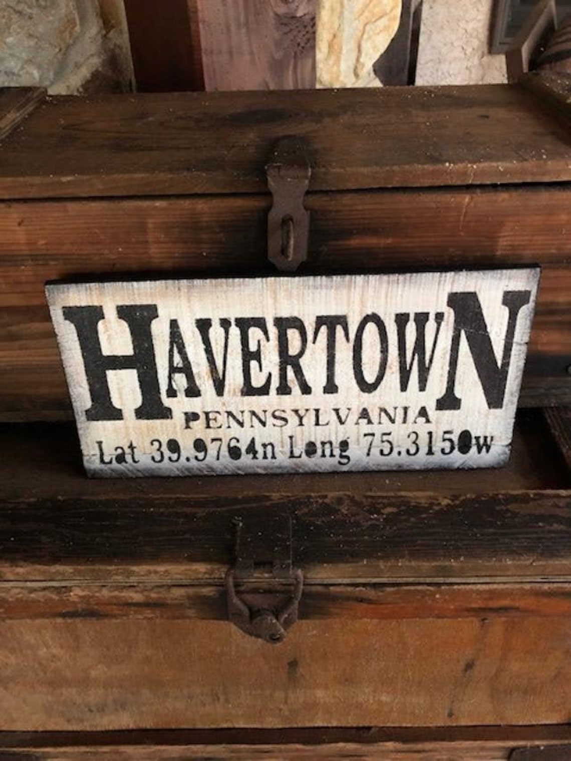 Havertown Pennsylvania House Latitude Longitude Sign - Etsy