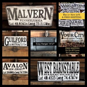 Lavallette New Jersey Personalized GPS Sign, Unique Beach Wall Decor ...