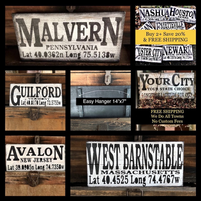 Lavallette New Jersey Personalized GPS Sign Unique Beach Wall | Etsy