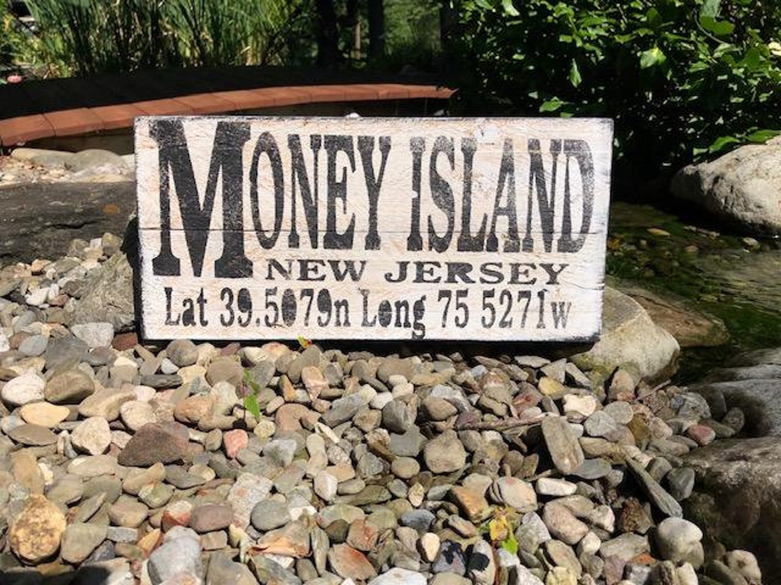 Money Island New Jersey Sign Latitude Longitude Sign GPS - Etsy