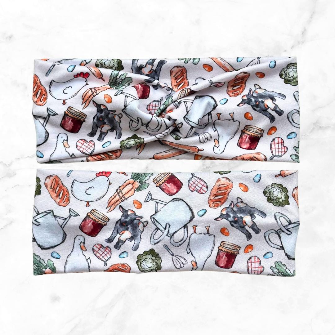 Farm Animal Knotted Twist Headband Cute Farm Themed Hair Accessory for ...