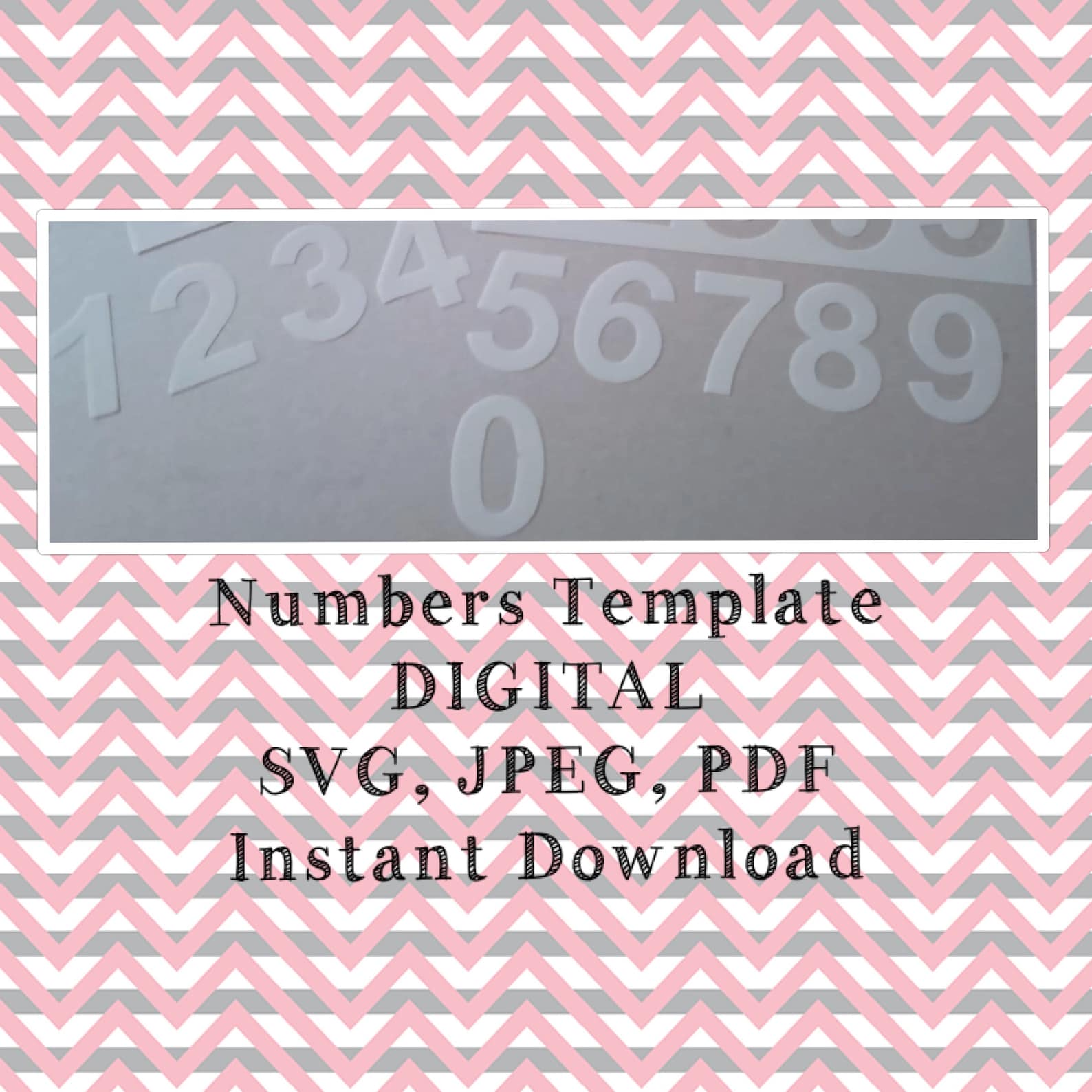 Numbers digital template Number download Cricut numbers | Etsy