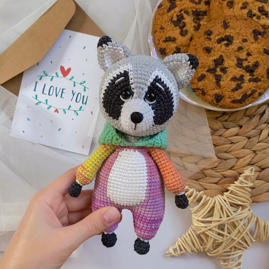 Simon the Raccoon in Unicorn Kigurumi English Crochet Pattern - Etsy