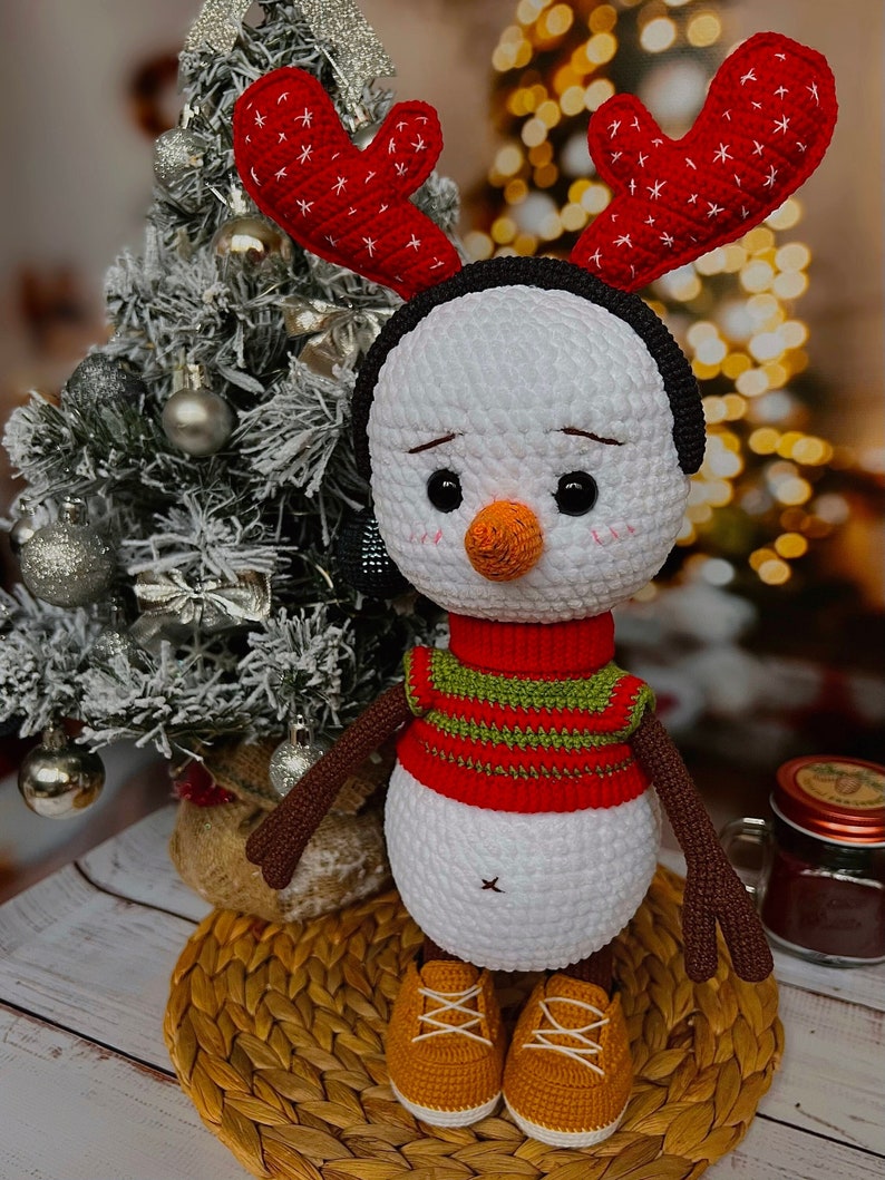 Flake the Snowman Crochet Pattern Amigurumi Tutorial Christmas Toy - Etsy