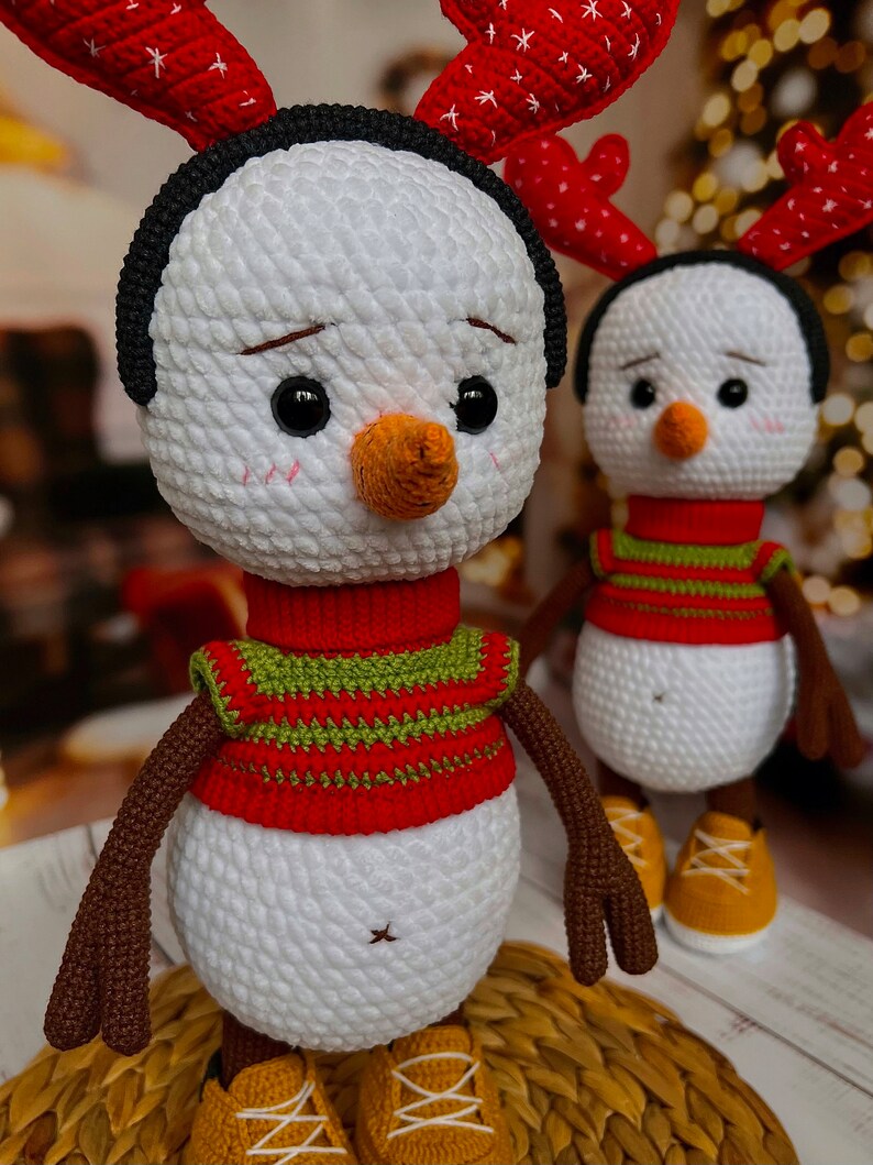Flake the Snowman Crochet Pattern Amigurumi Tutorial - Etsy