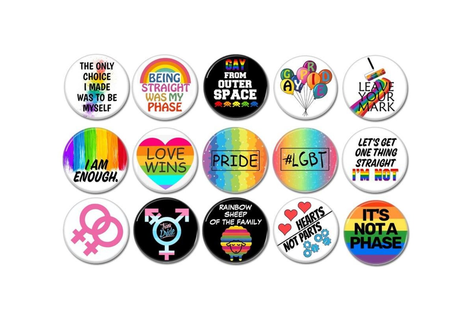 Lgbtq Gay Buttons 1.22inch 31mm badges pins gay pride | Etsy