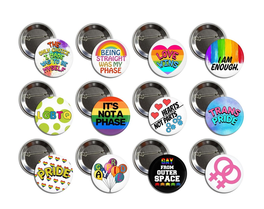 Lgbtq Gay Buttons 1.22inch 31mm Badges Pins Gay Pride - Etsy UK