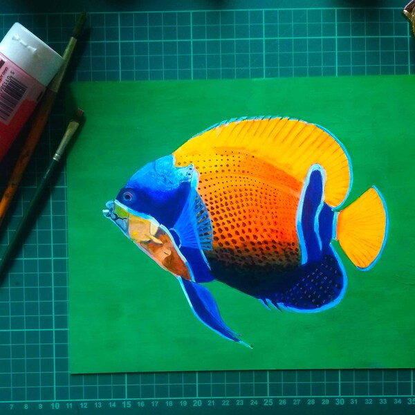 Angelfish Painting - Etsy
