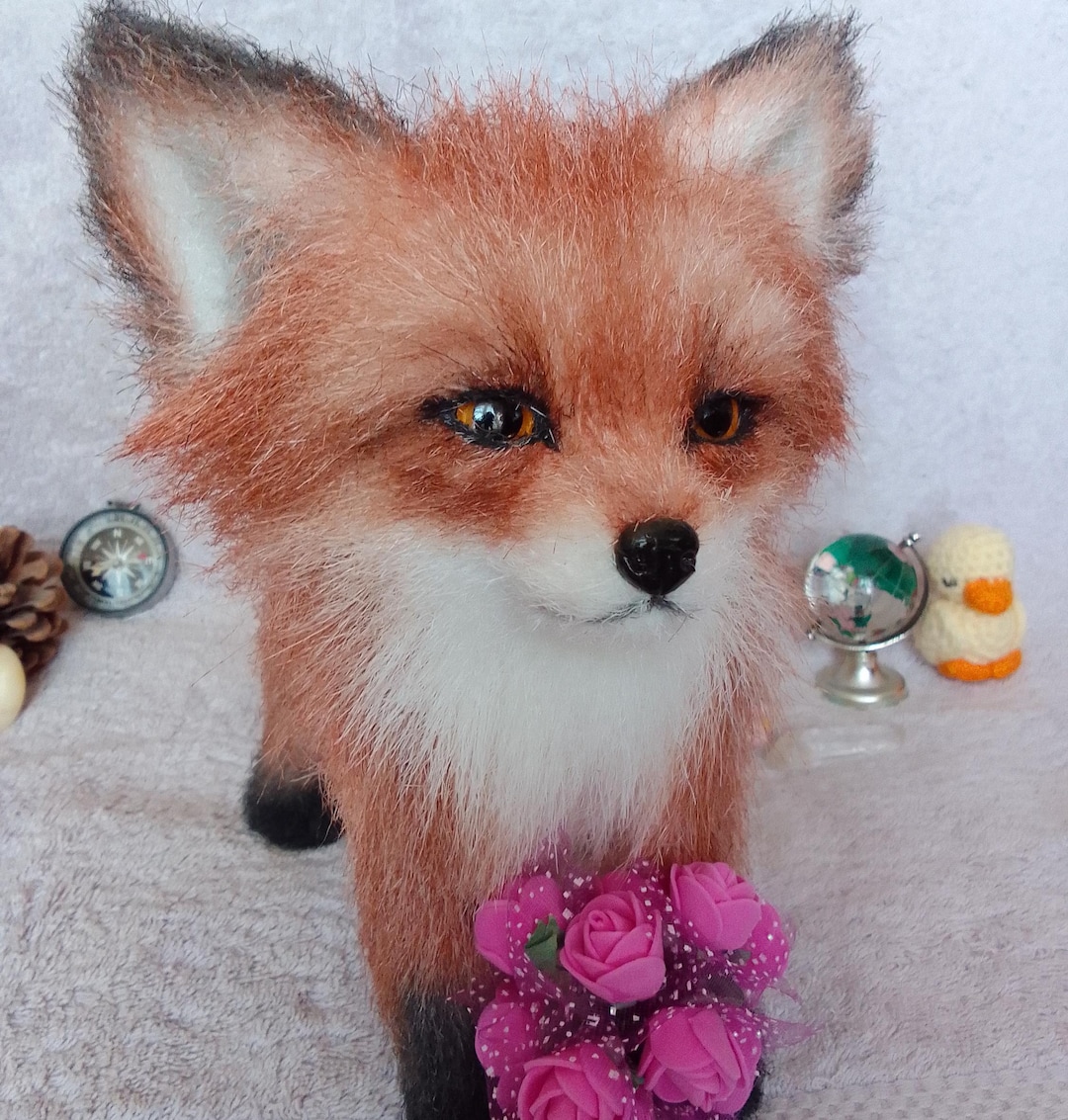 Fox Little Fox Stuffed Toy Faux Fur Toy Realistic Toy - Etsy