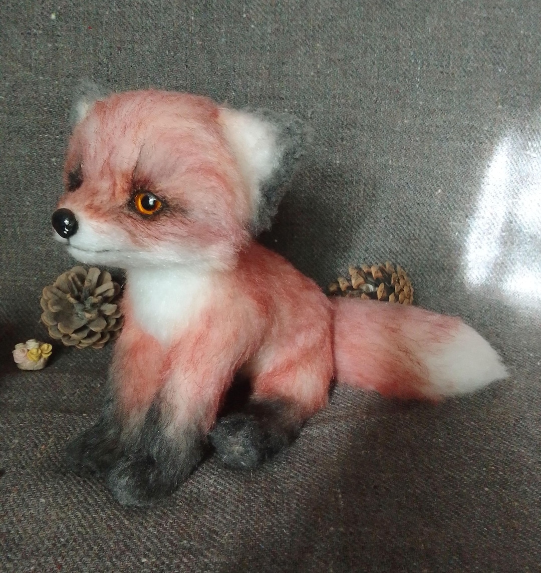 Fox Little Fox Stuffed Toy Faux Fur Toy Realistic Toy - Etsy