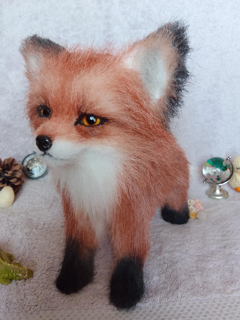 Fox Little Fox Stuffed Toy Faux Fur Toy Realistic Toy - Etsy