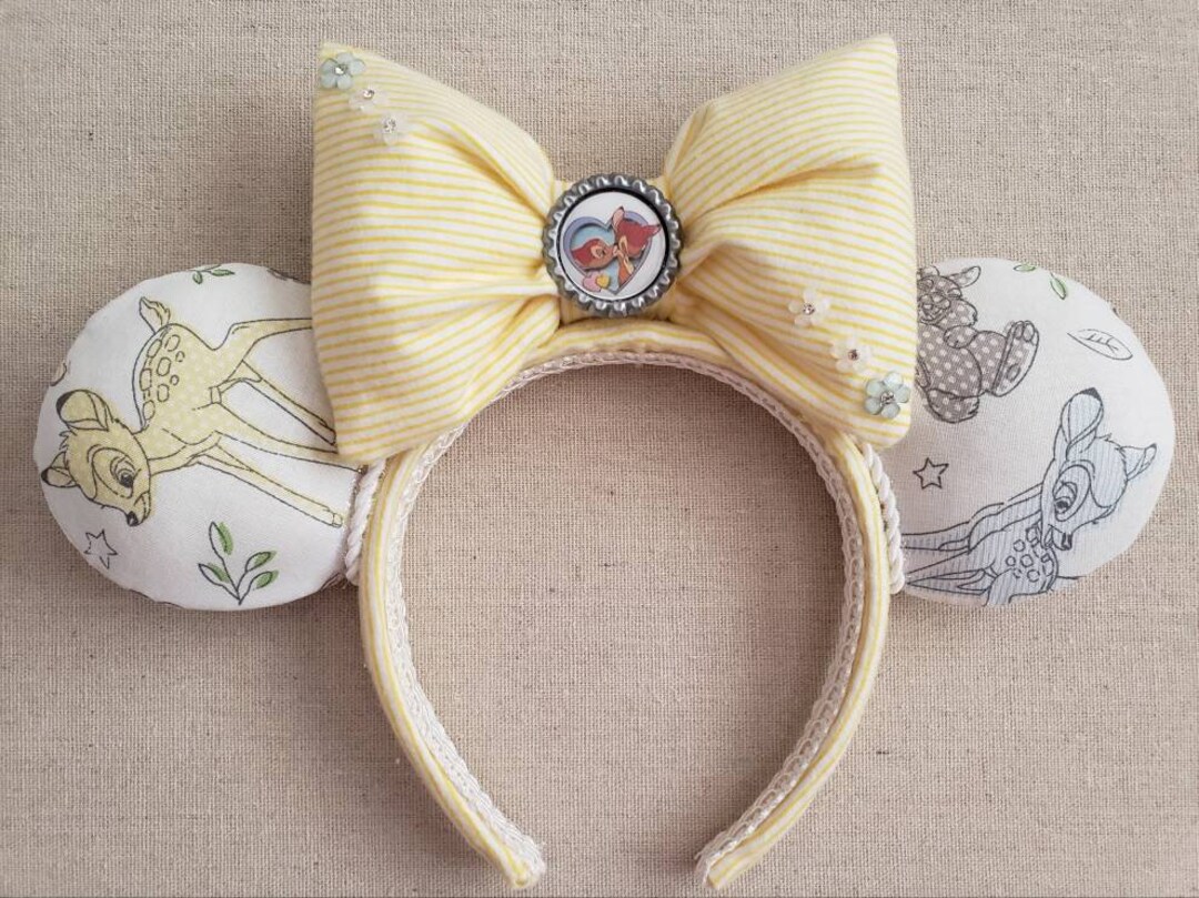 Bambie Thumper Flower Ears Headband White/yellow/blue - Etsy