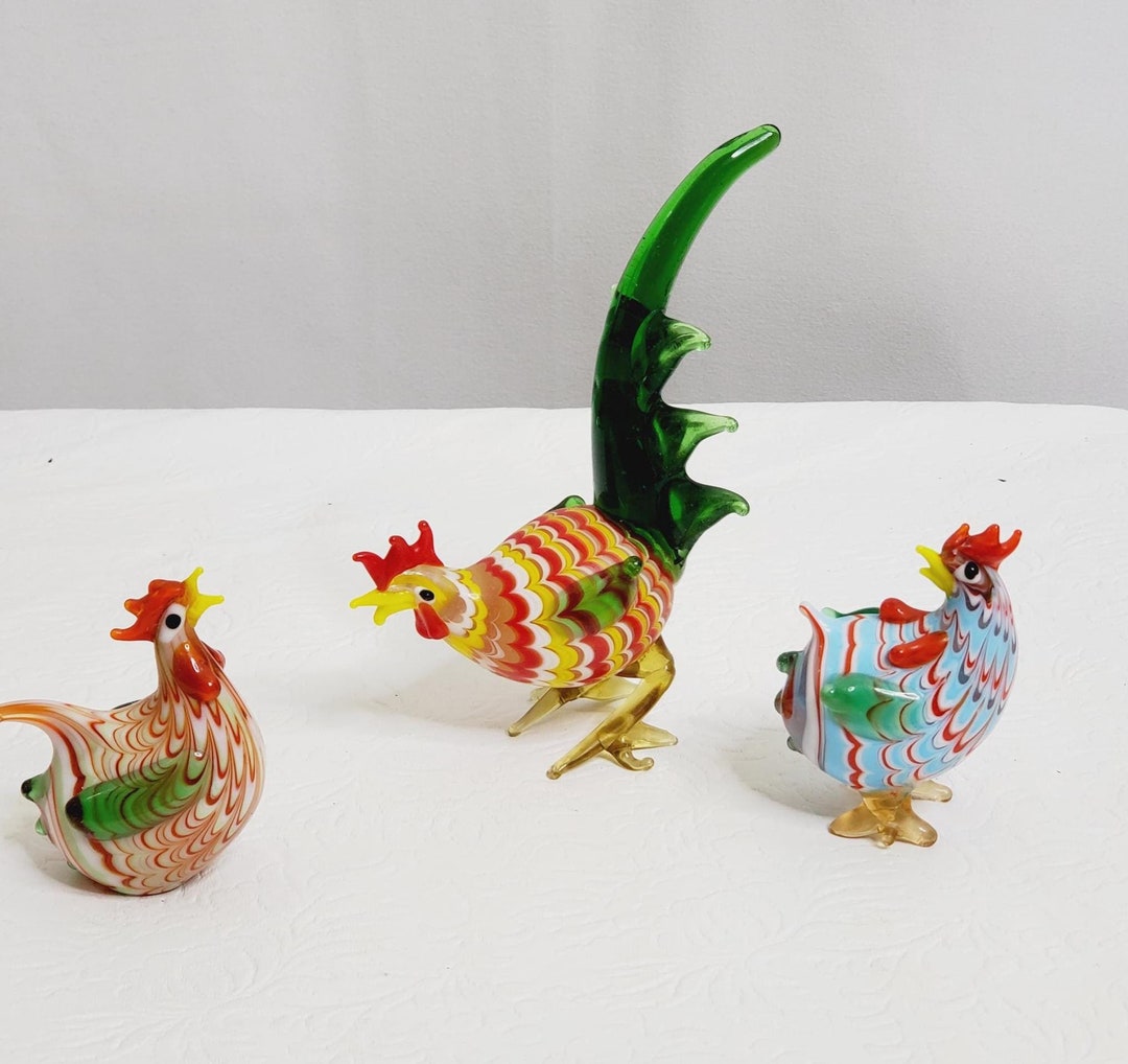 Vintage Lenox Barnyard Brilliance 3 Piece Rooster and Hen Set - Etsy