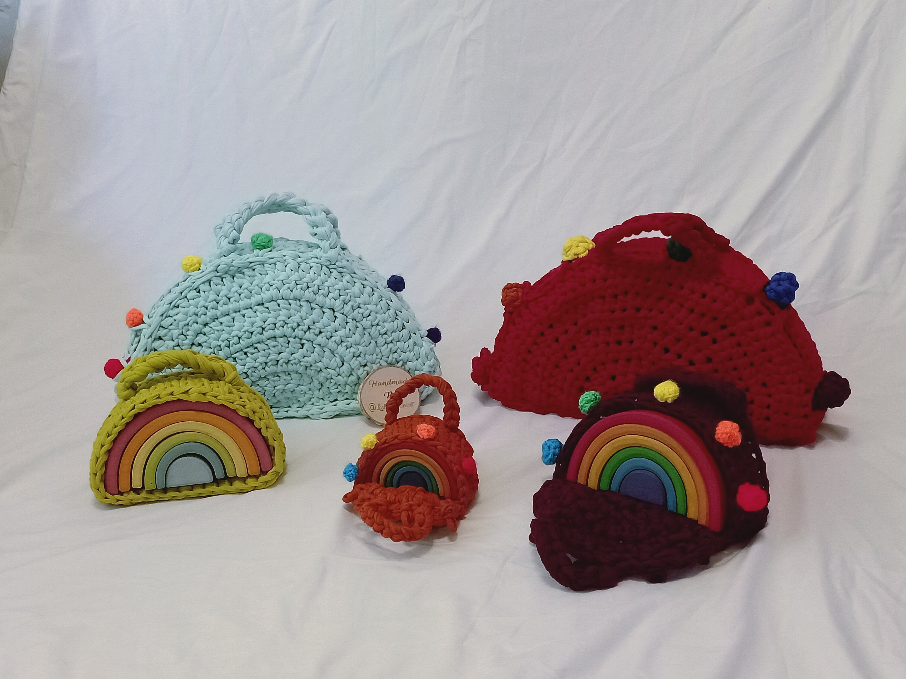 6 Piece Grimms Rainbow Carry Case Wooden Rainbow Carry Case | Etsy