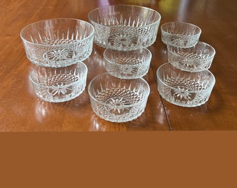 Arcoroc France Serving Bowls Clear Glass Set of 2 6 - Etsy