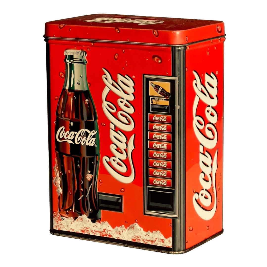2011 Coca-cola Red Rectangular Vending Machine Coin Bank Collectible ...
