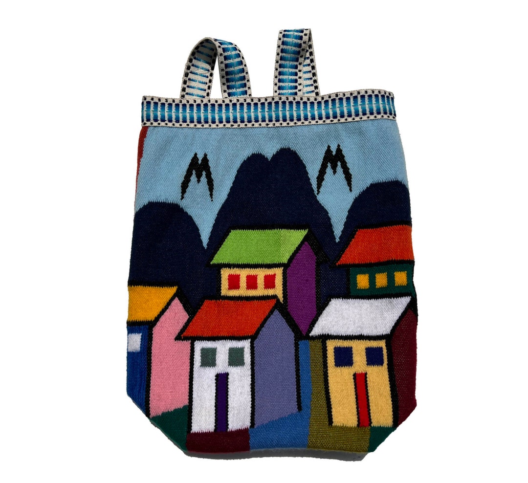 Oversized Woven Tapestry Backpack 20x16x6 Weekend Travel Bag, or Hiking ...