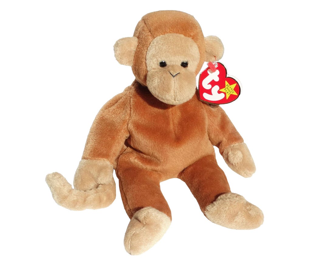 TY Bongo Bear 1995 Original Beanie Baby Plush Stuffed Animal for Kids ...