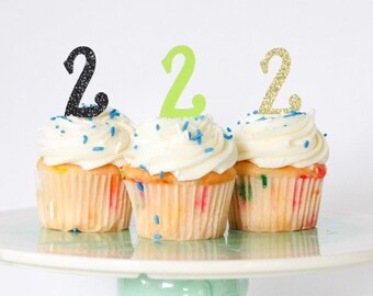 Number 2 Cupcake Topper | Etsy