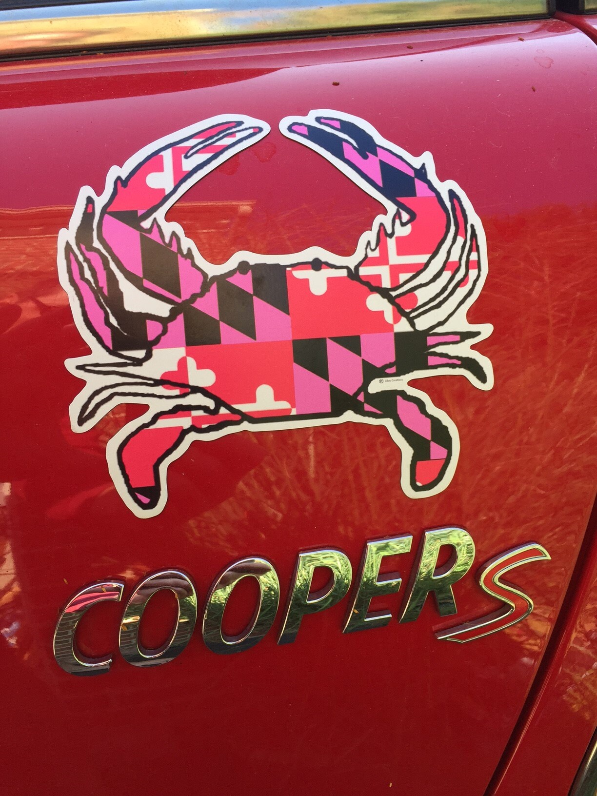 PINK Maryland Flag Crab Shaped Magnet - Etsy
