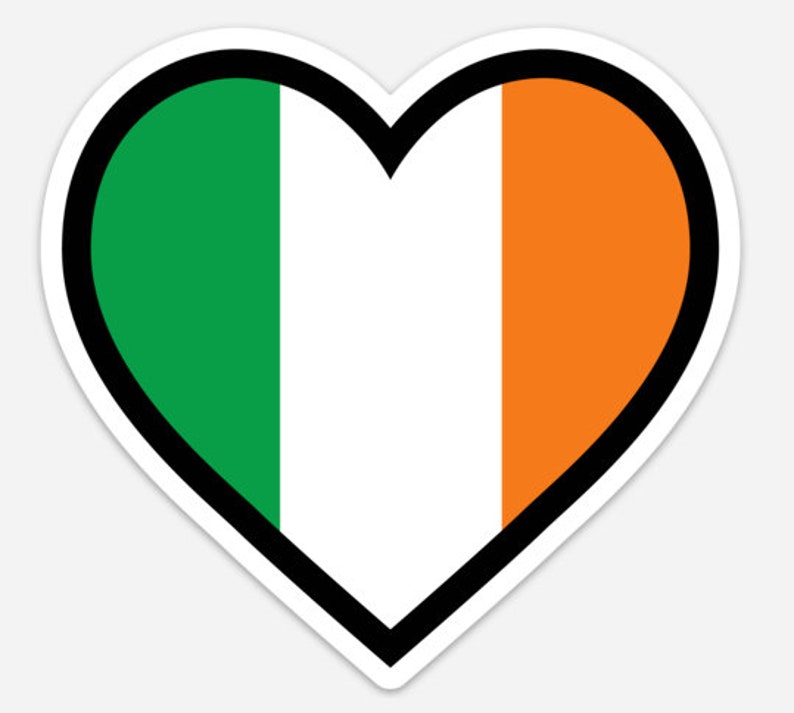 Irish Flag Heart Shaped Magnet - Etsy