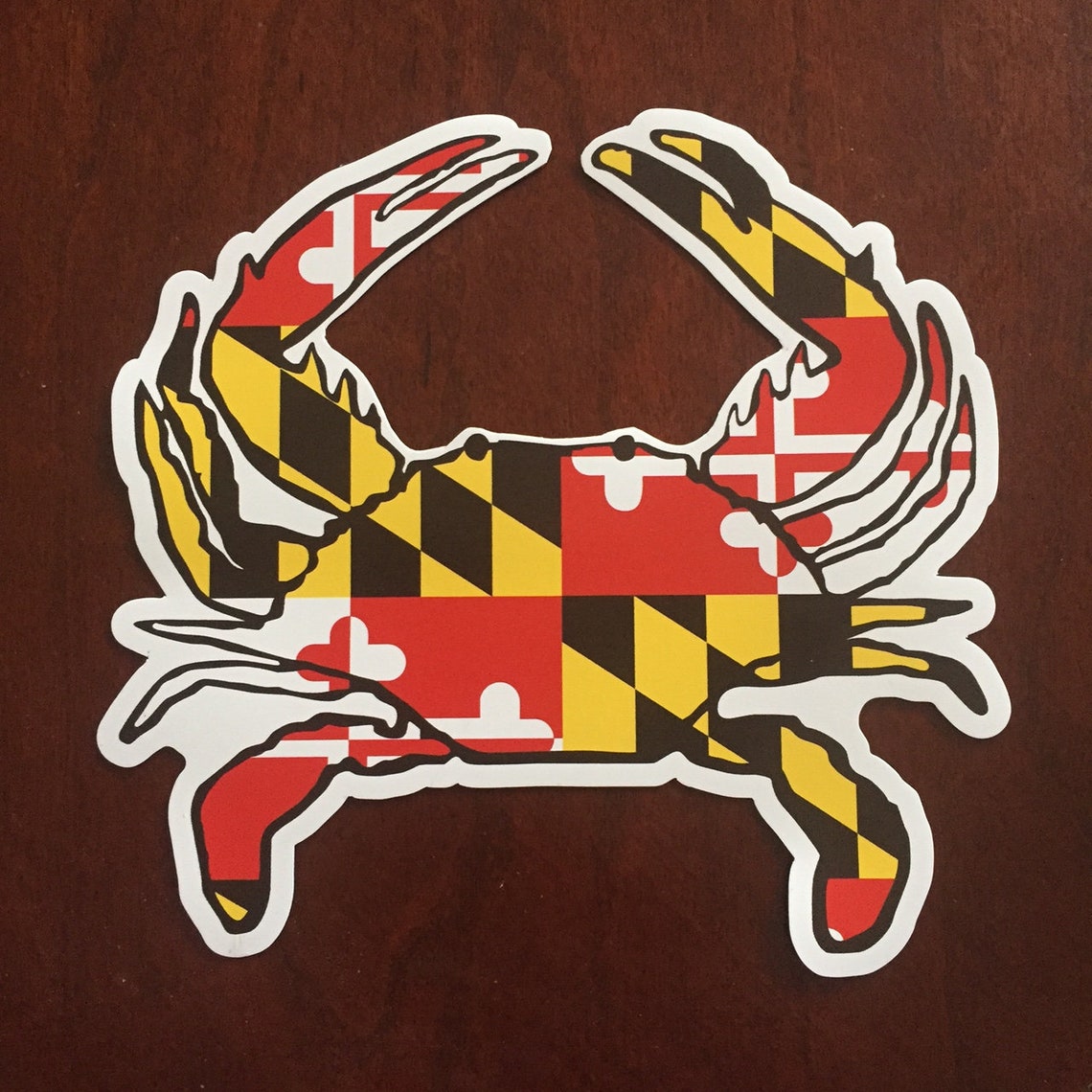 Maryland Flag Crab Sticker | Etsy