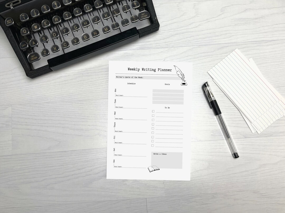 Weekly Writing Planner: A5 Notepad - Etsy