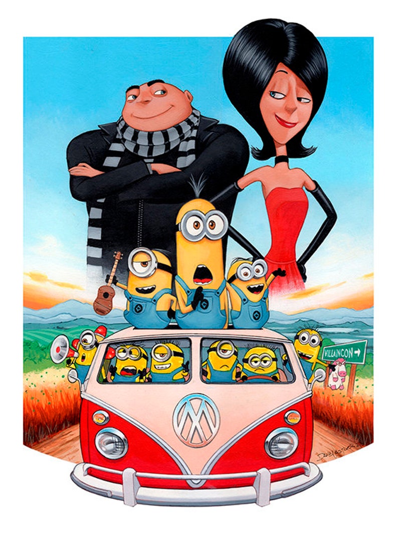 Minions 11x17 Fan Art Print by Artist Dave Nestler - Etsy