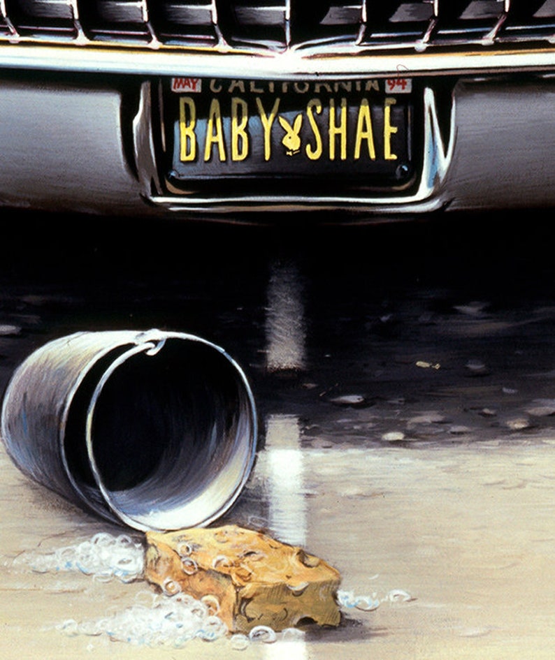 1959 Cadillac With Sexy Girl Car Wash Art Print 11x17 Etsy