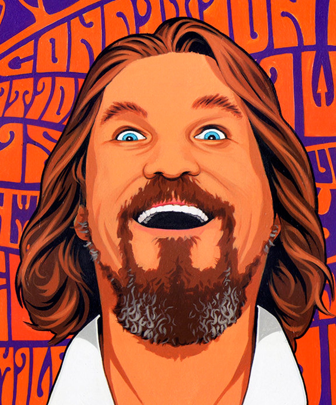 The Dude Abides Big Lebowski Movie Fan Art 11x17 | Etsy