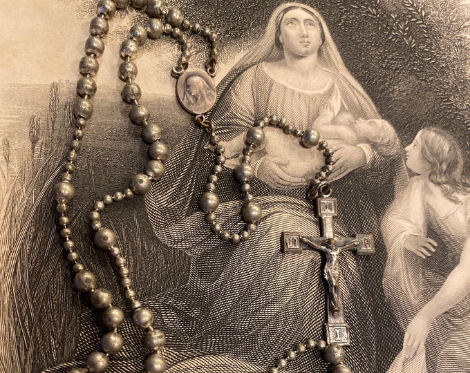 Antique Rare Authentic Military Issued Catholic Chaplain Rosary , World War Issued Bead Ball ...