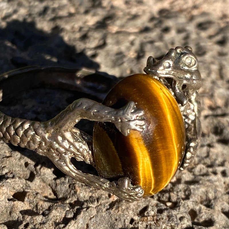 Old Tigers Eye Ring - Etsy