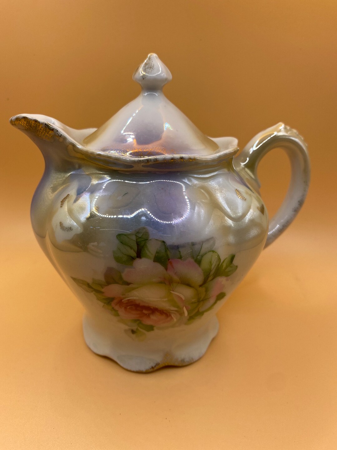 Vintage German Lidded Lusterware Creamer - Etsy