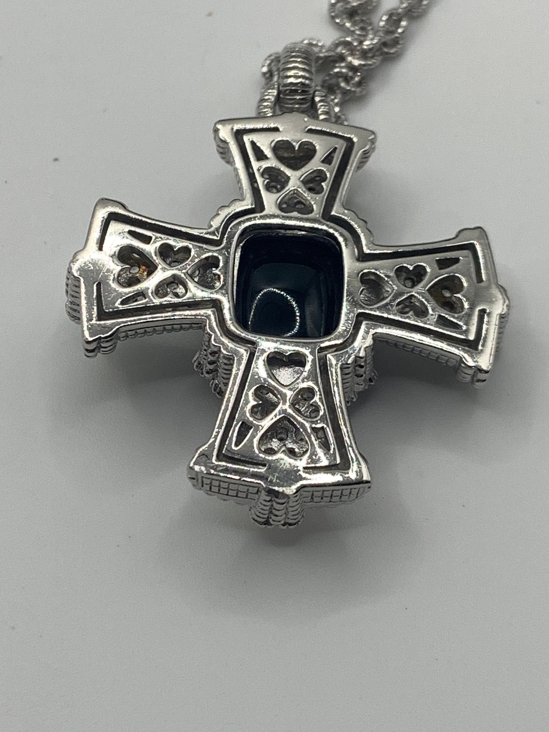 Gorgeous Estate Find Judith Ripka 925 Silver & Diamond Cross - Etsy