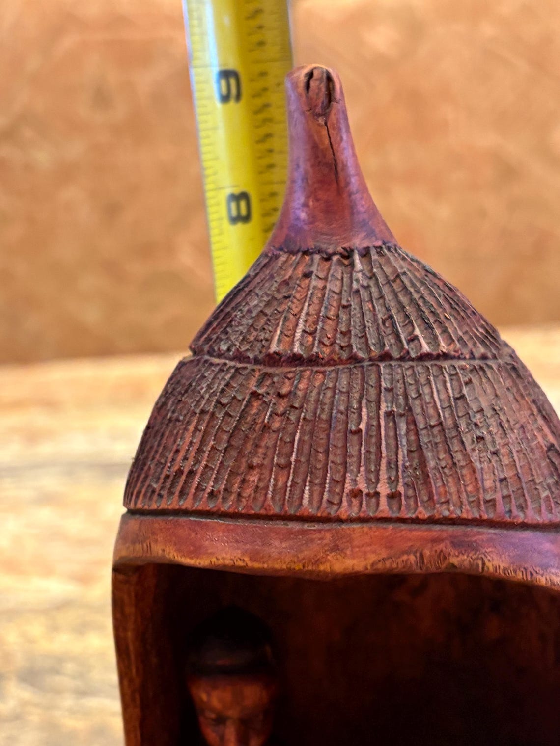 Vintage Africa Hand Carved Wood Rewanda Hut Nativety Holy Famy ...