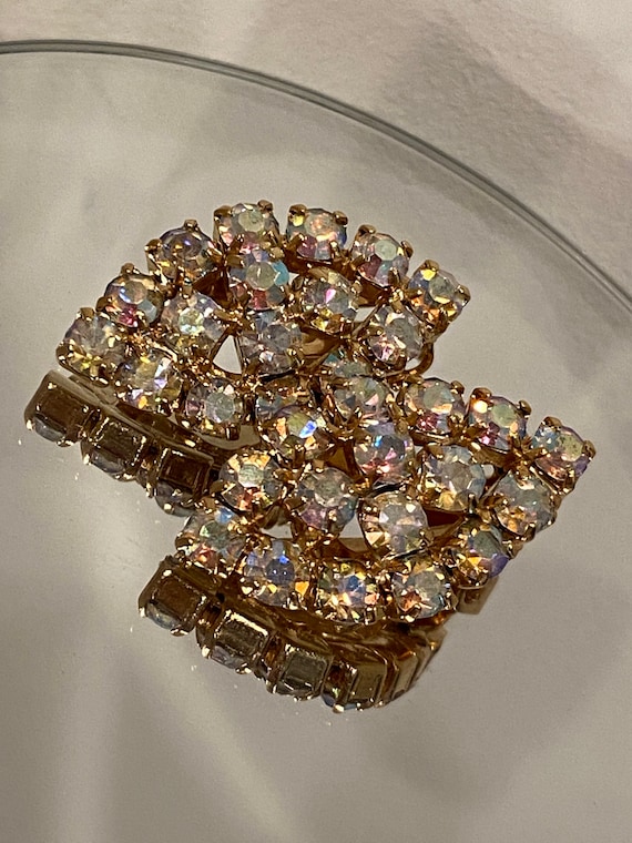 Vintage Stunning Color Aurora Borealis Crystal Rhinestone Gold - Etsy