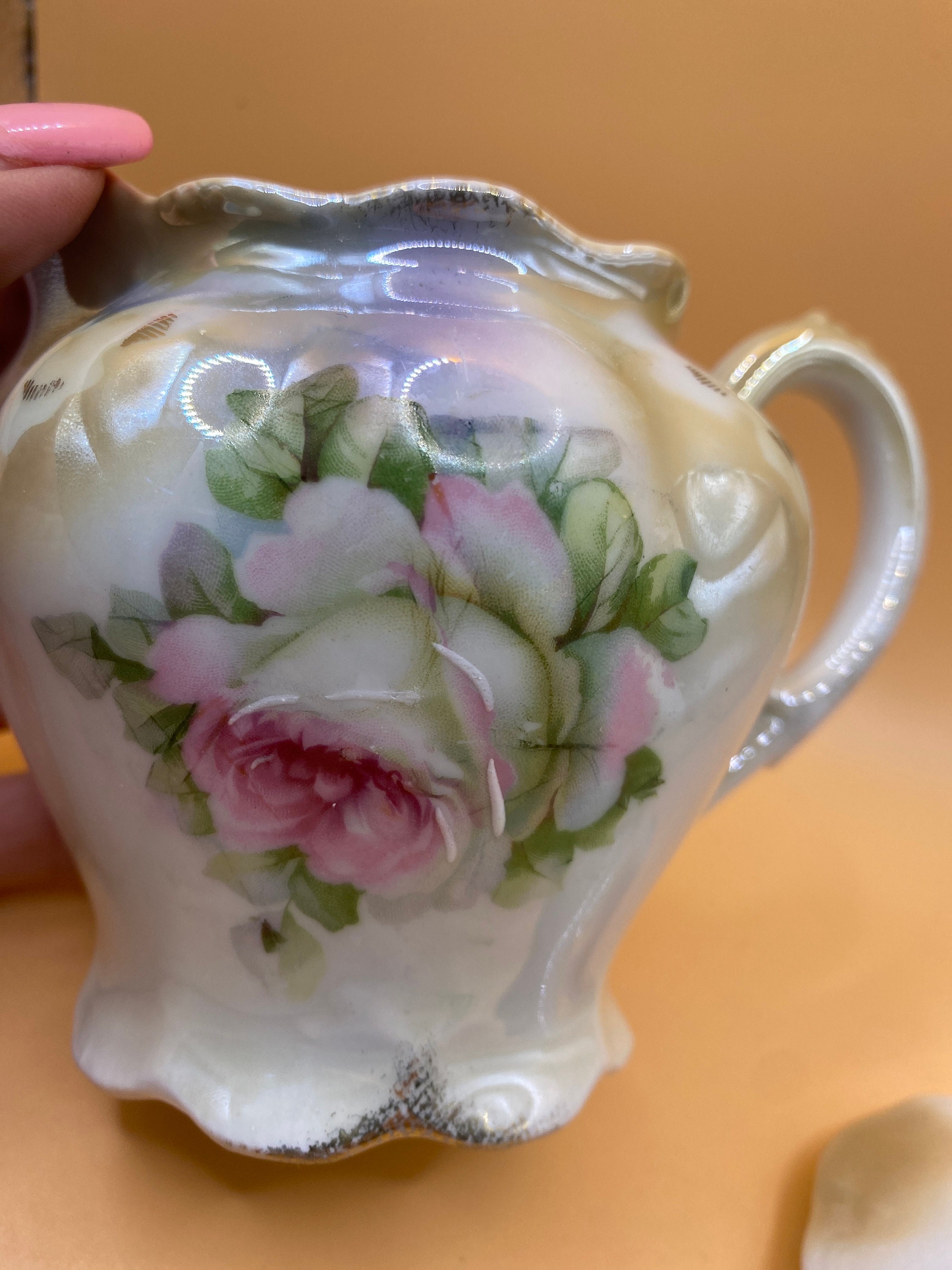 Vintage German Lidded Lusterware Creamer - Etsy