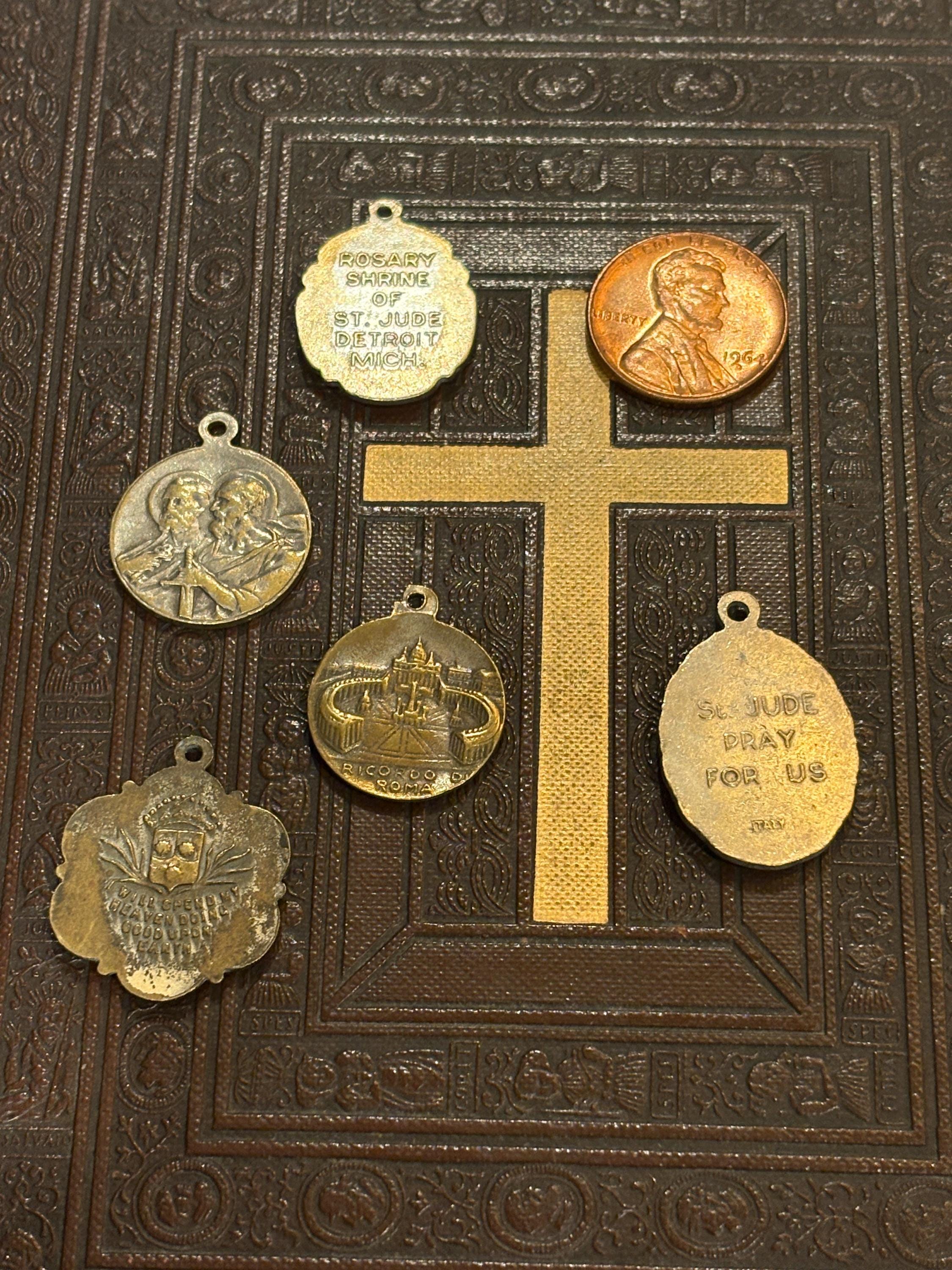 Vintage 5 Religious Devotional Catholic Church Medals - Etsy