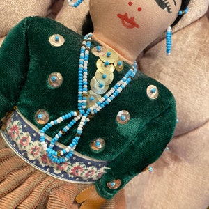 Vintage Hand Made Native American Folk Art Navajo Doll Signed Pearl Joe ...