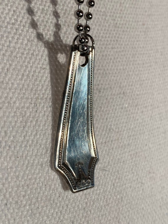 Vintage Silver Plate Spoon Handle Pendant Ball Chain … - Gem