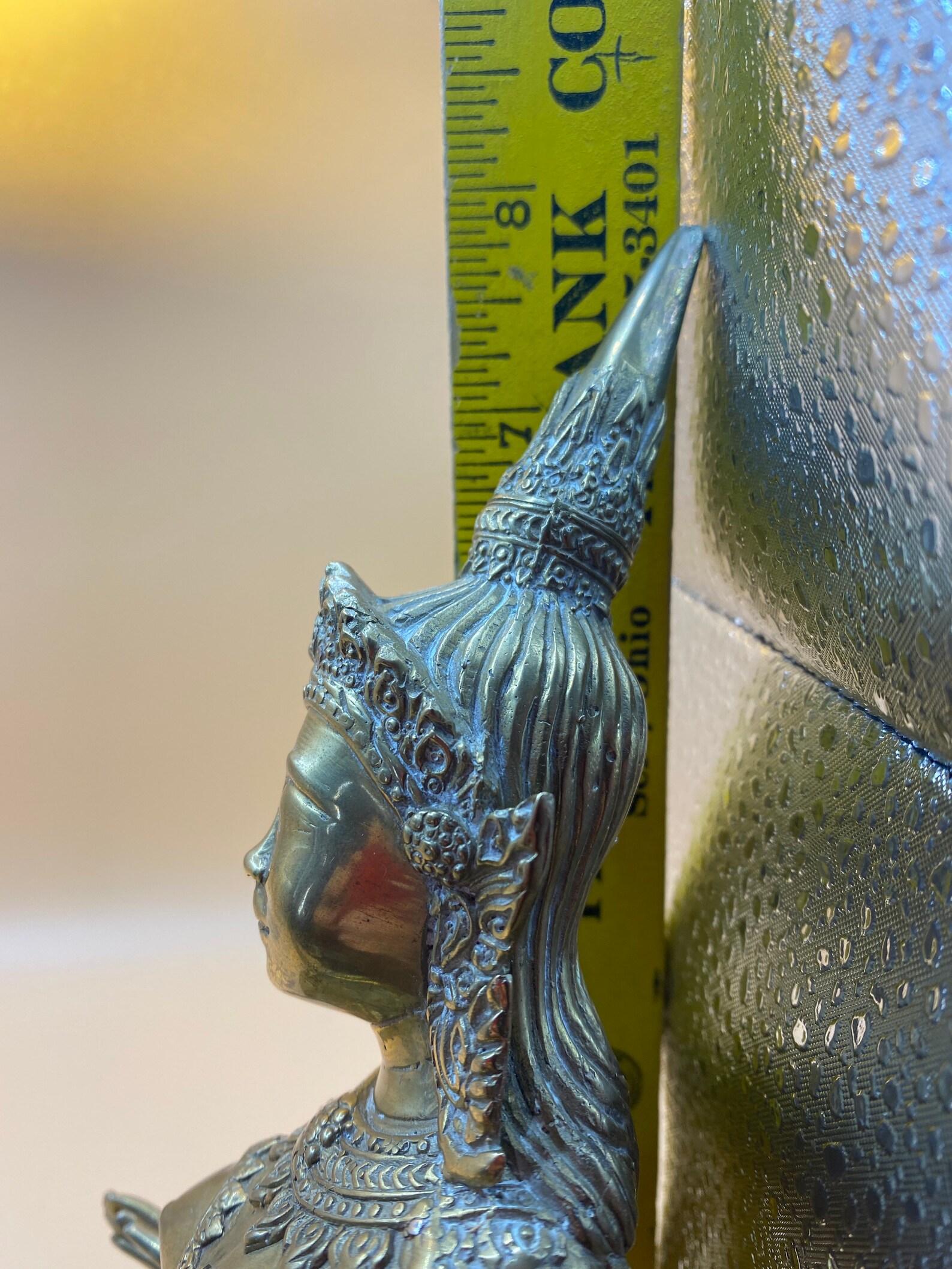 Vintage Brass Teppanom Thai Angel Guardian, Thai Brass Temple Protector ...