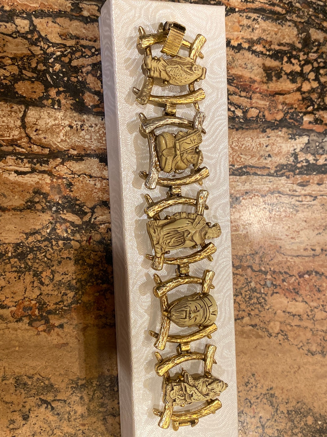 Vintage Colco Asian/ Chinese Gods Statement Bracelet , Vintage Jewelry ...