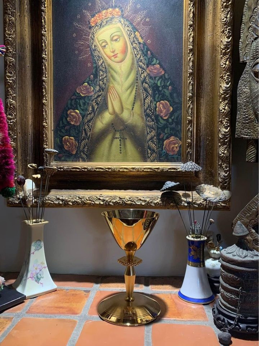 Vintage Solid Brass Alter Chalice Religious Church Goblet Estate Find ...