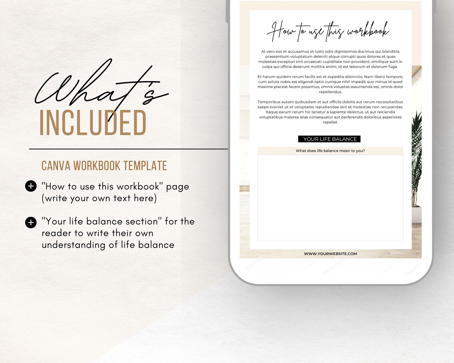 20 Pages Beige Journal Workbook Template Editable Personal - Etsy