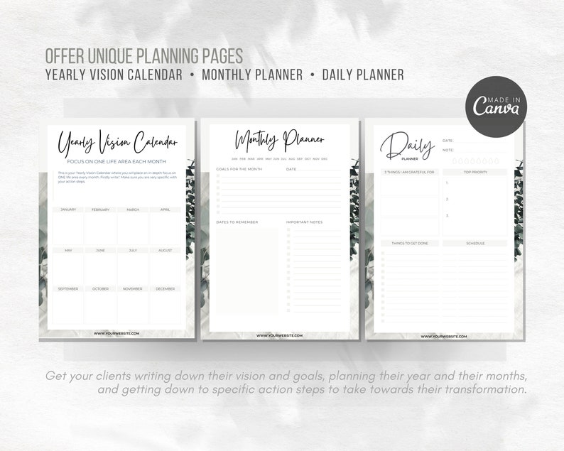 20 Pages Journal Workbook Template Editable Personal Care | Etsy