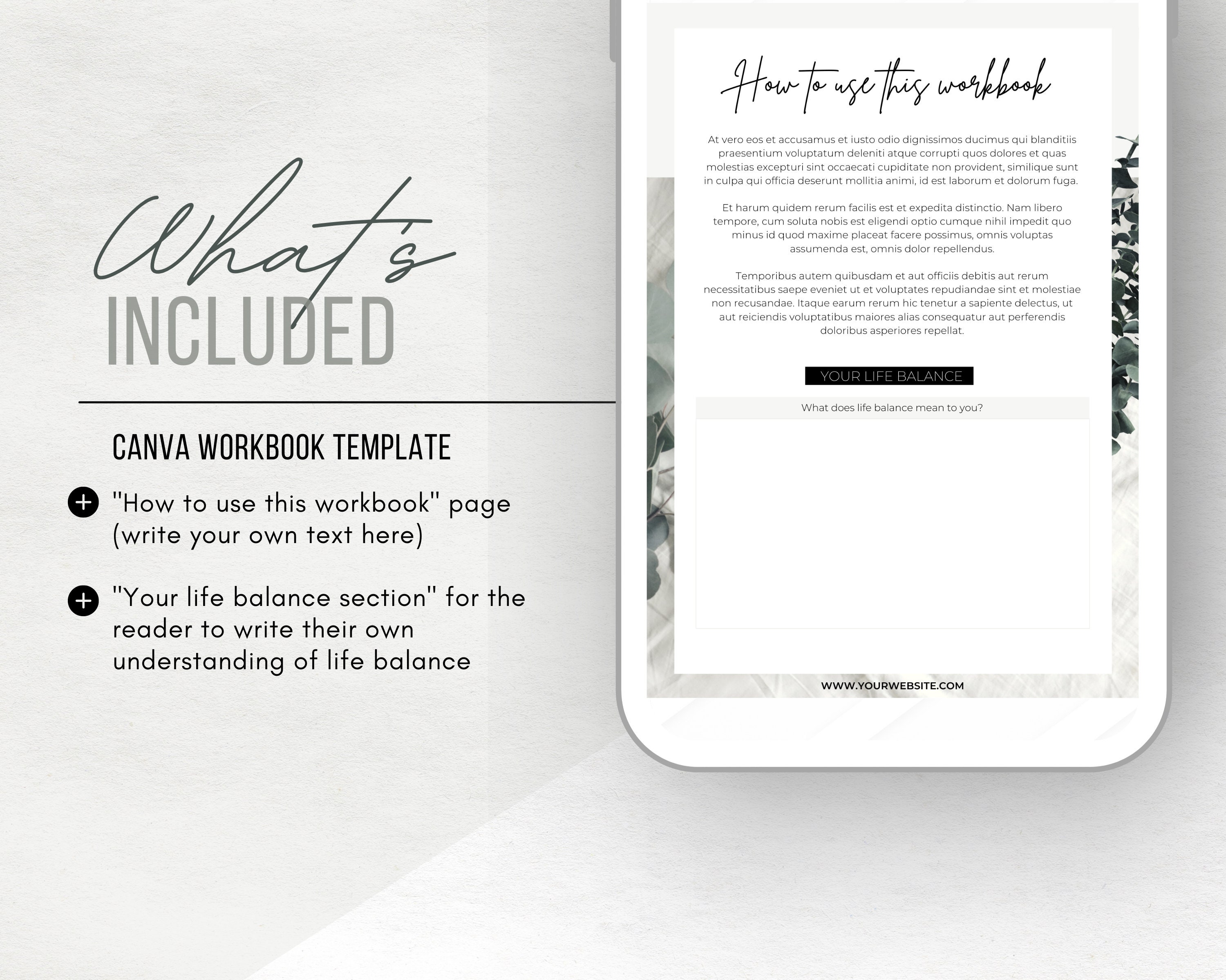 20 Pages Journal Workbook Template Editable Personal Care - Etsy