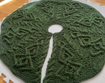 Hand Knit Tree Skirt - Etsy